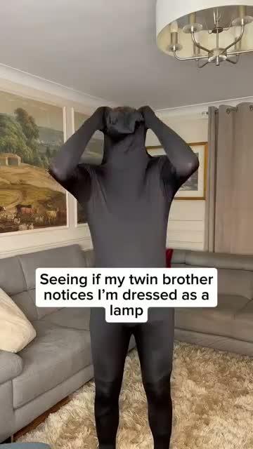 Disguised as a lamp prank on twin brother - NewsBreak