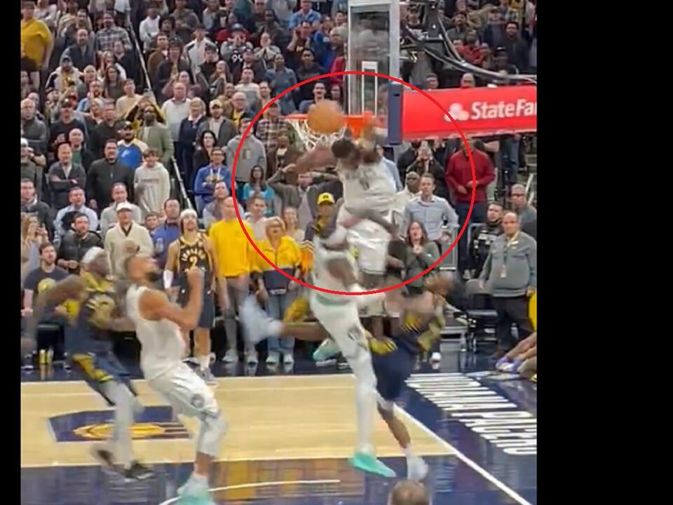 Awesome video shows new angle of Anthony Edwards’ amazing block