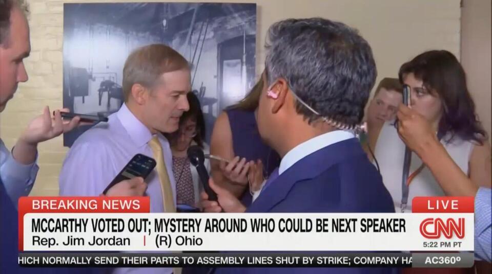 Extremely Despondent Jim Jordan Tells CNN McCarthy ‘Didn’t Deserve This ...