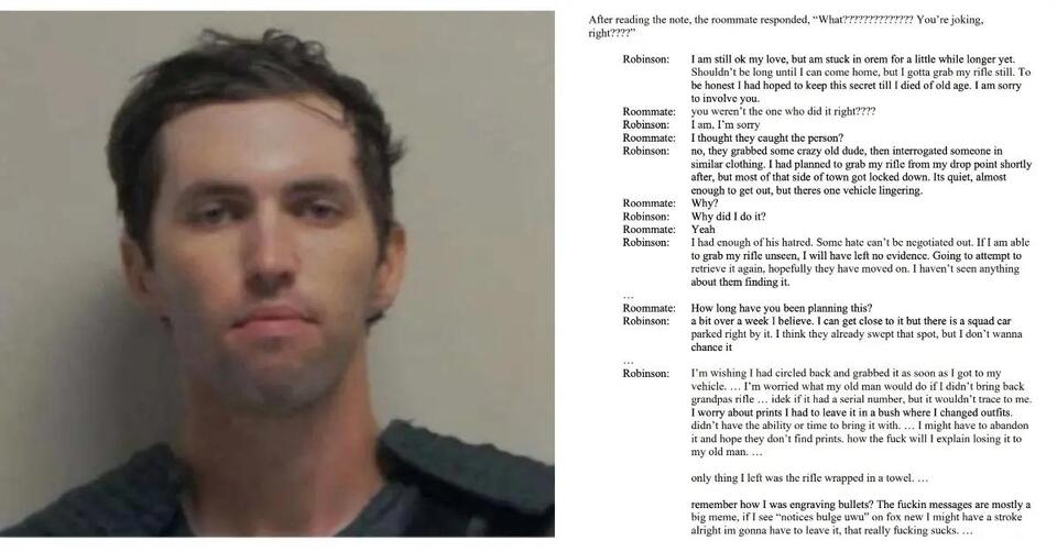 Texts Allegedly Sent From Tyler Robinson to His Romantic Partner Could ...