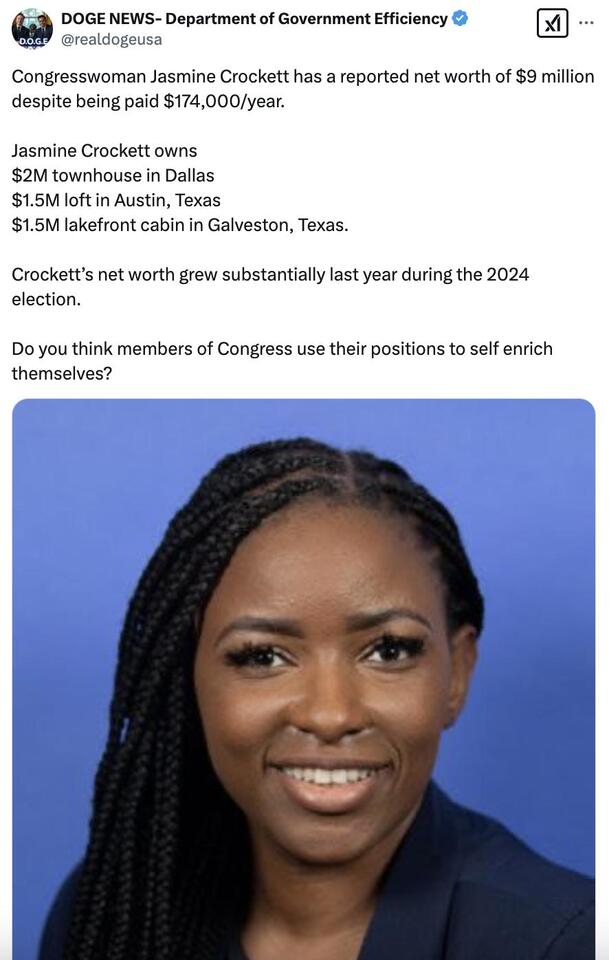 Fact Check: Rep. Jasmine Crockett Does NOT Have Net Worth Of $9 Million ...