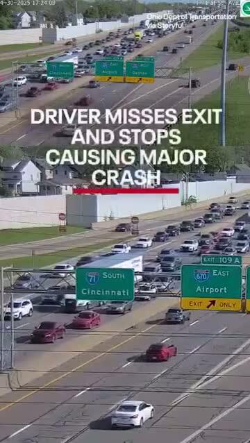 A driver shows exactly what not to do when you miss your interstate ...