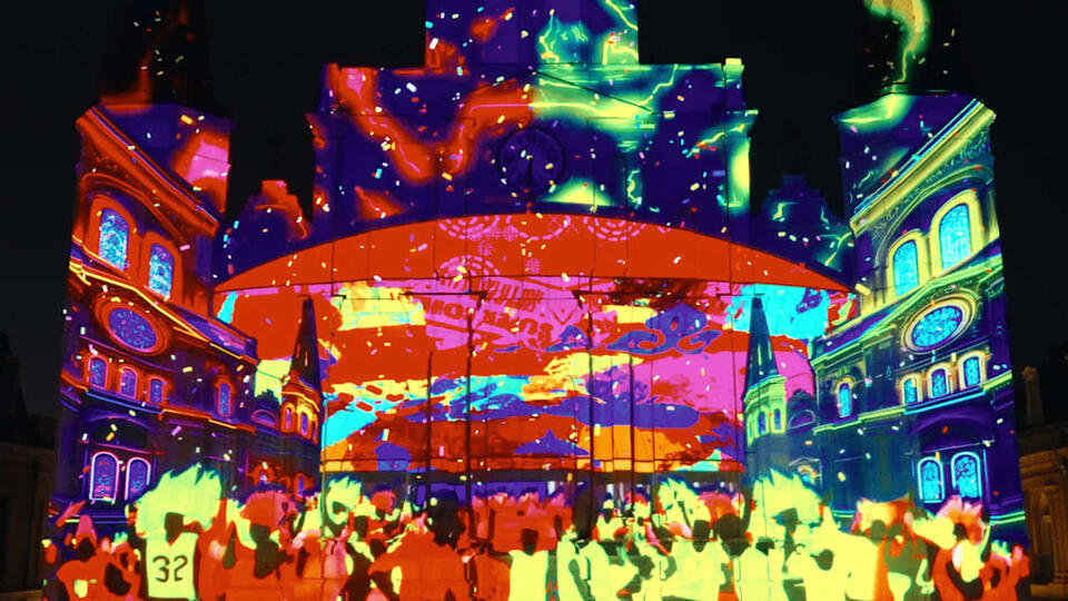 Recap: Super Bowl LIX Light Show at St. Louis Cathedral - NewsBreak