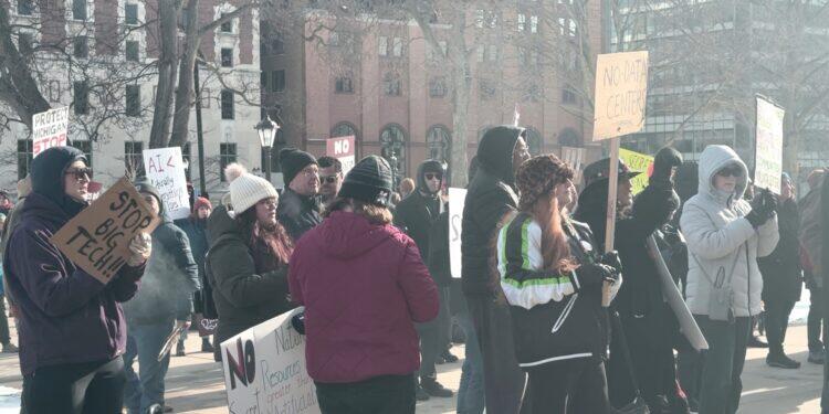 Protesters rally at Capitol against proposed data centers across ...