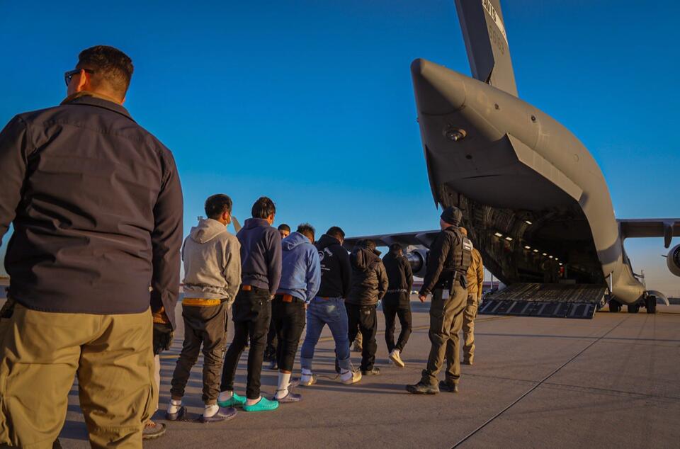 U.S. begins migrant deportation flights using military aircraft - NewsBreak