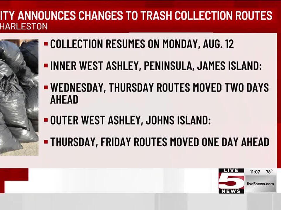 VIDEO: Charleston announces revised garbage collection schedule