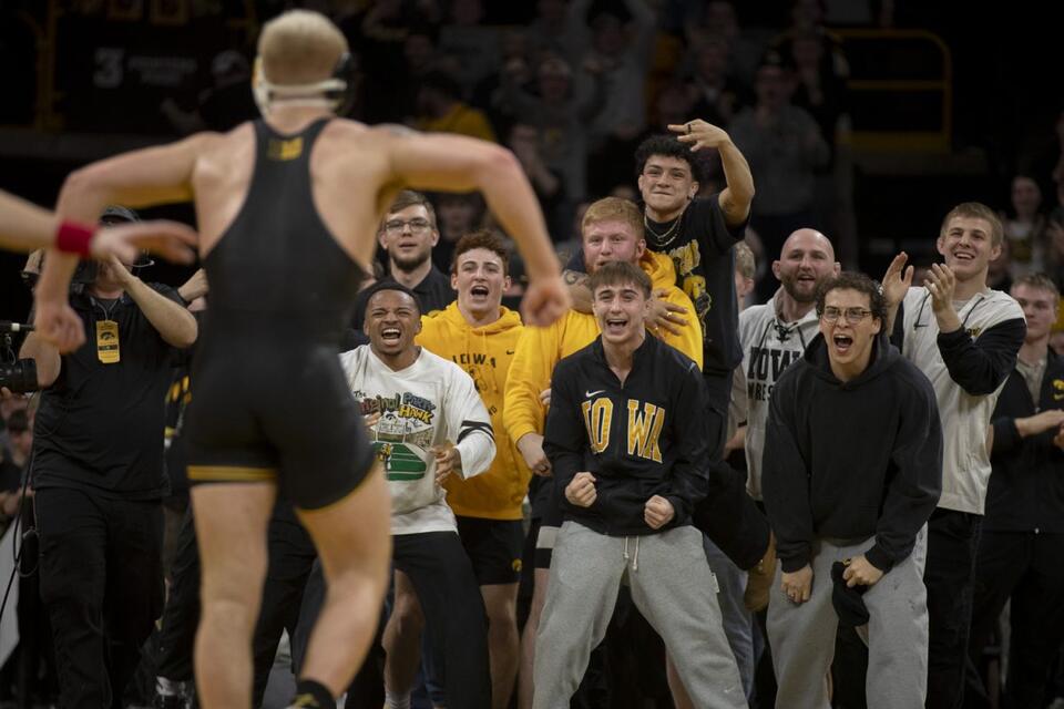 No. 3 Iowa men’s wrestling’s true freshman 184-pounder Angelo Ferrari ...