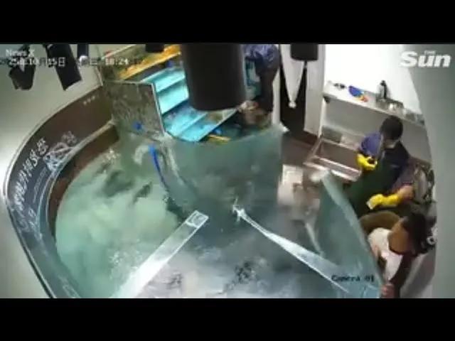A Fish Tank Exploded at a Chinese Restaurant—and the Footage Is Kind of ...