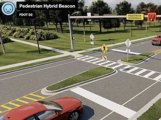 FDOT builds Pedestrian Hybrid Beacon on Hawthorne Trail