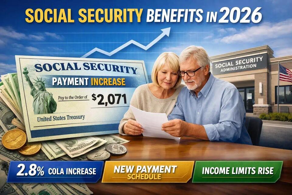 Social Security payment schedule updated for 2026 as benefits increase ...