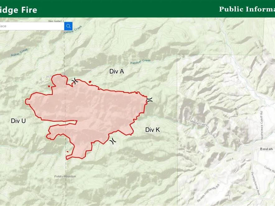 USFS releases interactive map of Oak Ridge Fire