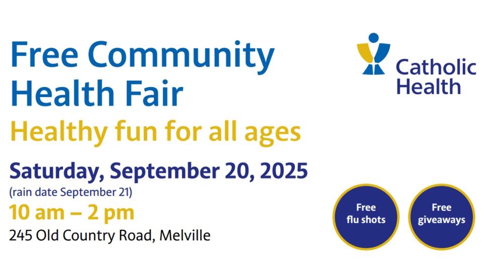 Catholic Health to Host Free Community Health Fair in Melville - NewsBreak
