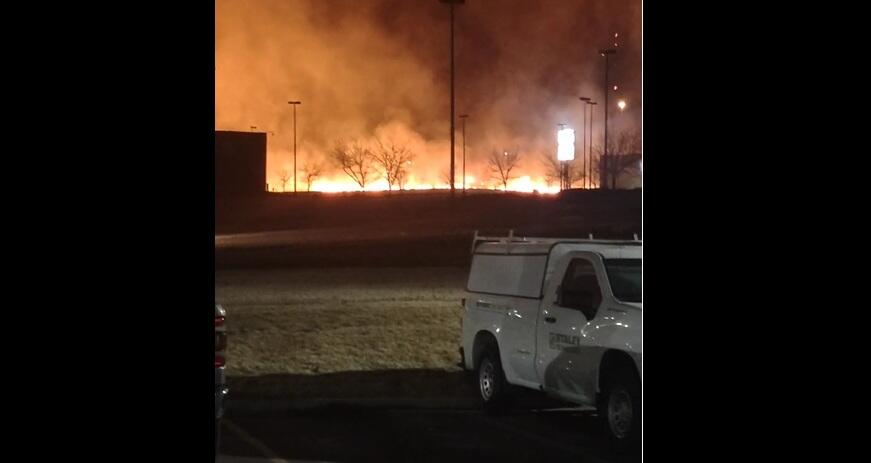 Early morning fire threatens businesses off Disk Drive - NewsBreak