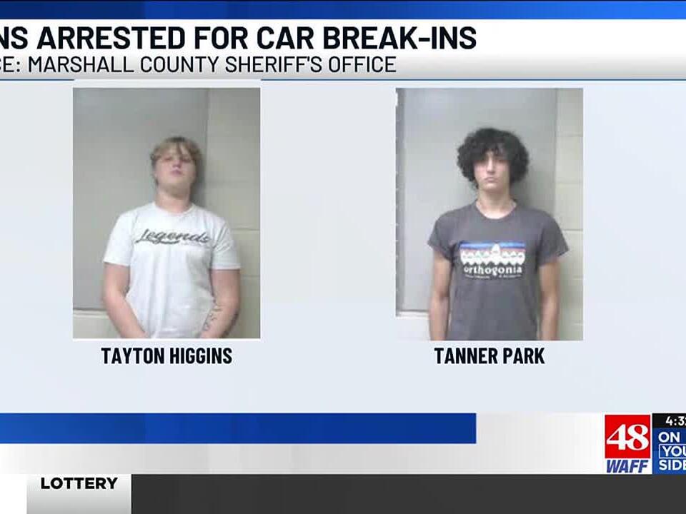 Two teens arrested after Guntersville break-ins Two teens arrested after Guntersville break-ins