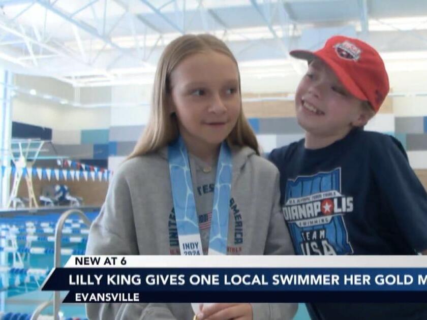 Lilly King gives one local swimmer her gold medal
