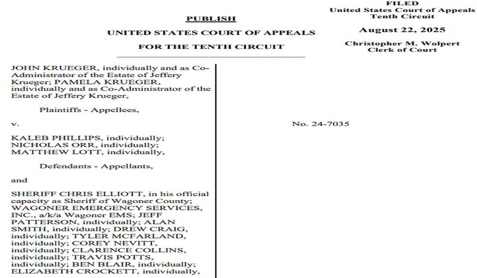 10th Circuit: Wagoner County officers potentially liable in death of ...