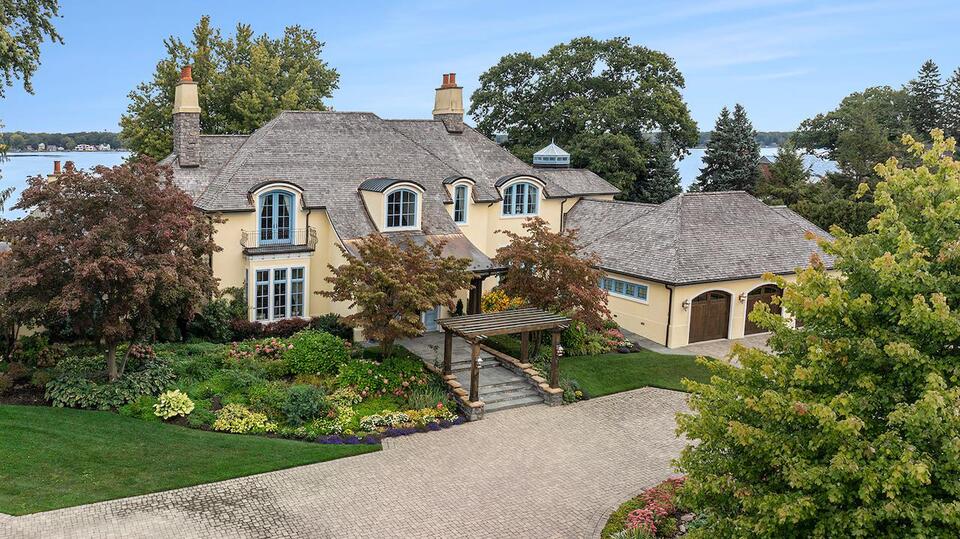 Stunning French Provincial lakeside home makes entertaining a breeze ...