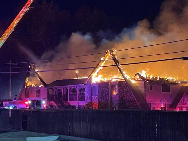 Multiple crews fighting large apartment fire - NewsBreak