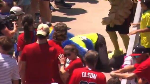 Footage of NFL mascot 'assaulting' security guard goes viral as fans ...