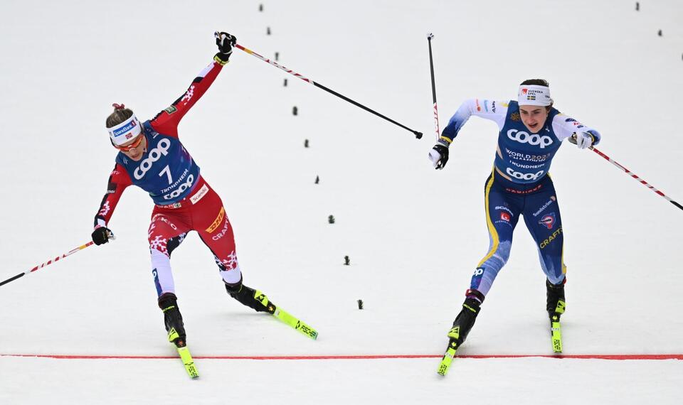 Sweden's Andersson pips Norway's Johaug for skiathlon gold at worlds ...