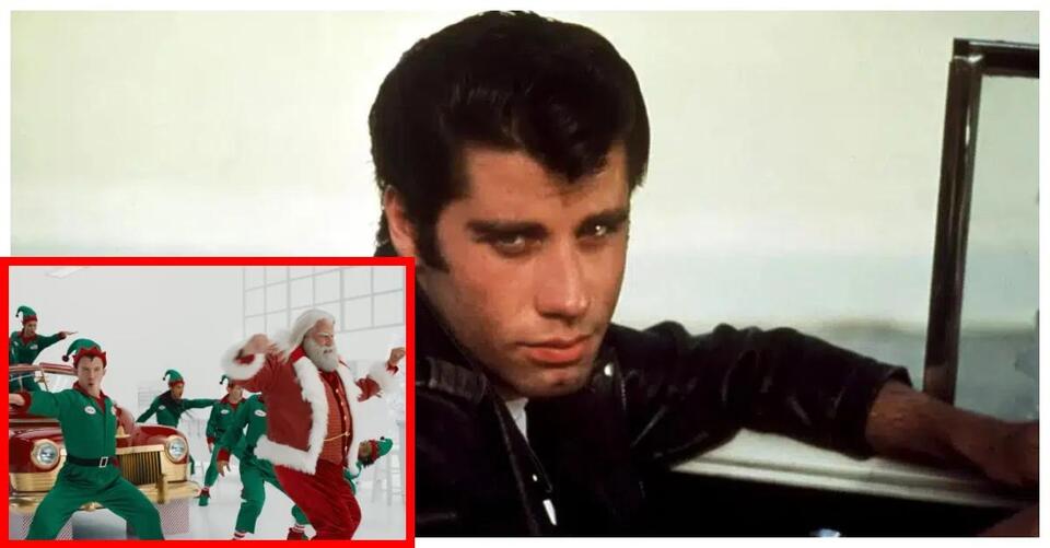 John Travolta Goes Full Santa For ‘Greased Lightnin’ Christmas Ad ...