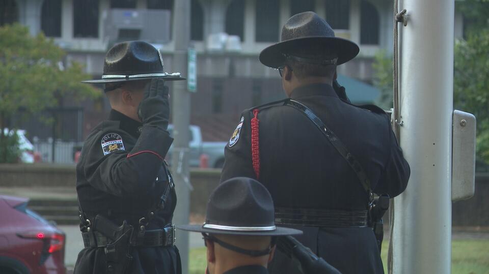 LMPD celebrates new downtown HQ with flag raising ceremony - NewsBreak
