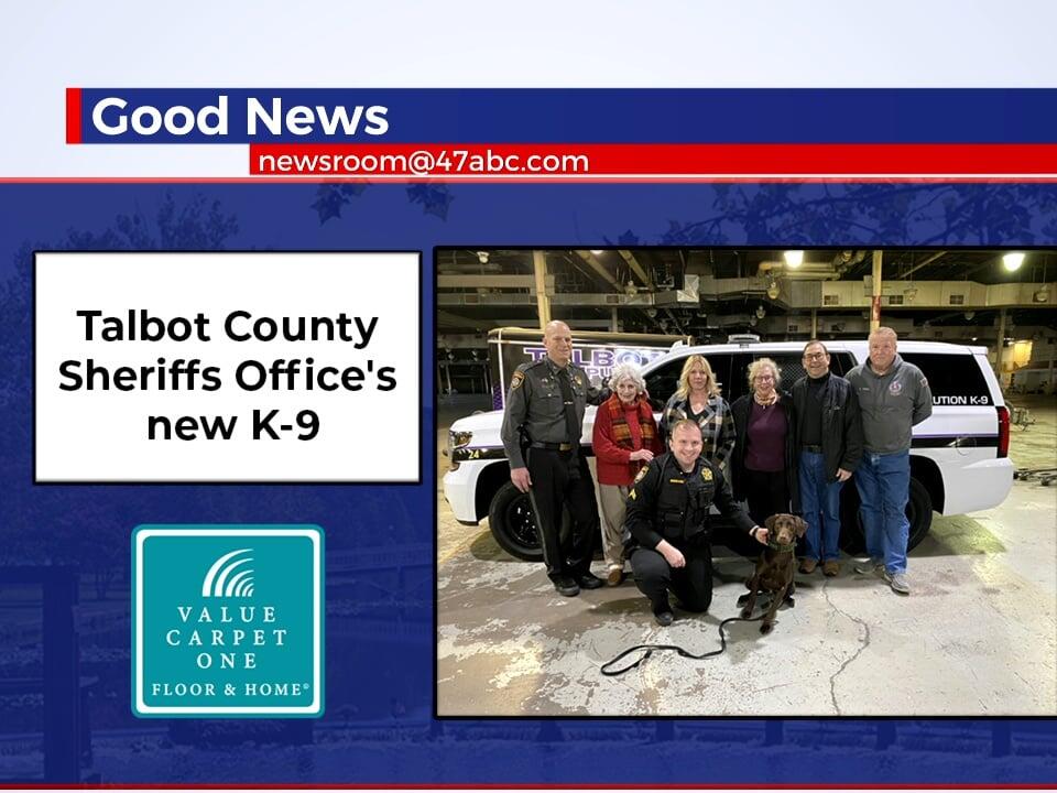 Talbot Co. Sheriff’s Office announces new K-9