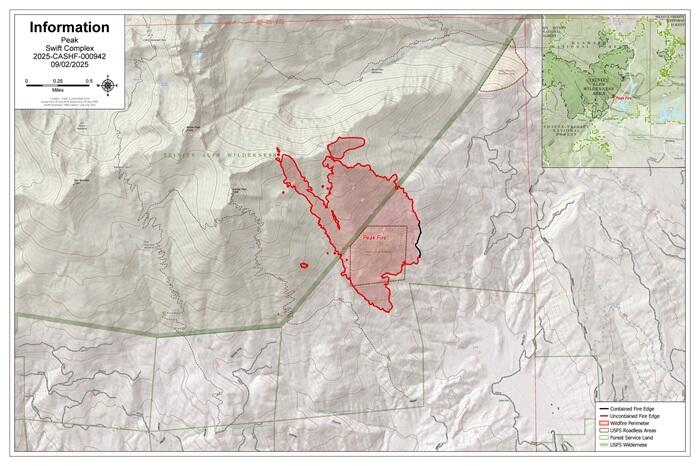 Swift Complex Fire Update September 2025 Peak and Lick Fires ...