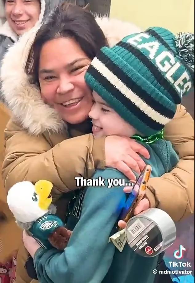 Emotional moment Eagles fan battling health issues is surprised with ...