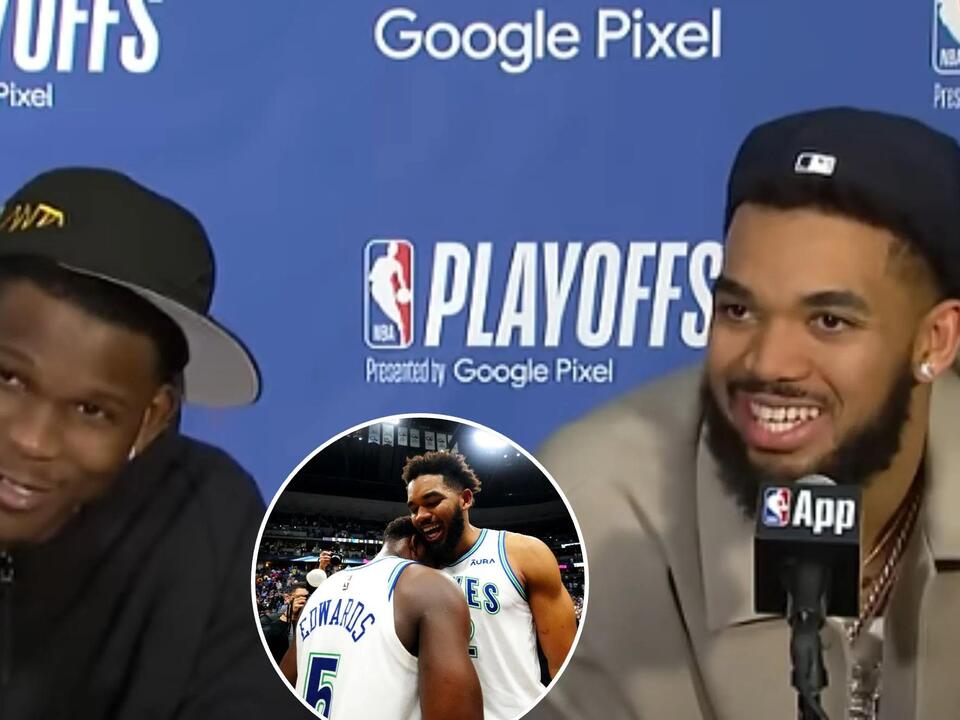 Karl-Anthony Towns, Anthony Edwards have viral exchange with reporter ...