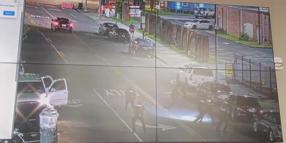 Video shows officers ducking gunshots outside MPD Command Center ...