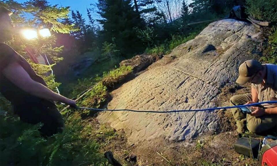 Who engraved a stone slab in the Canadian wilderness with the Swedish ...