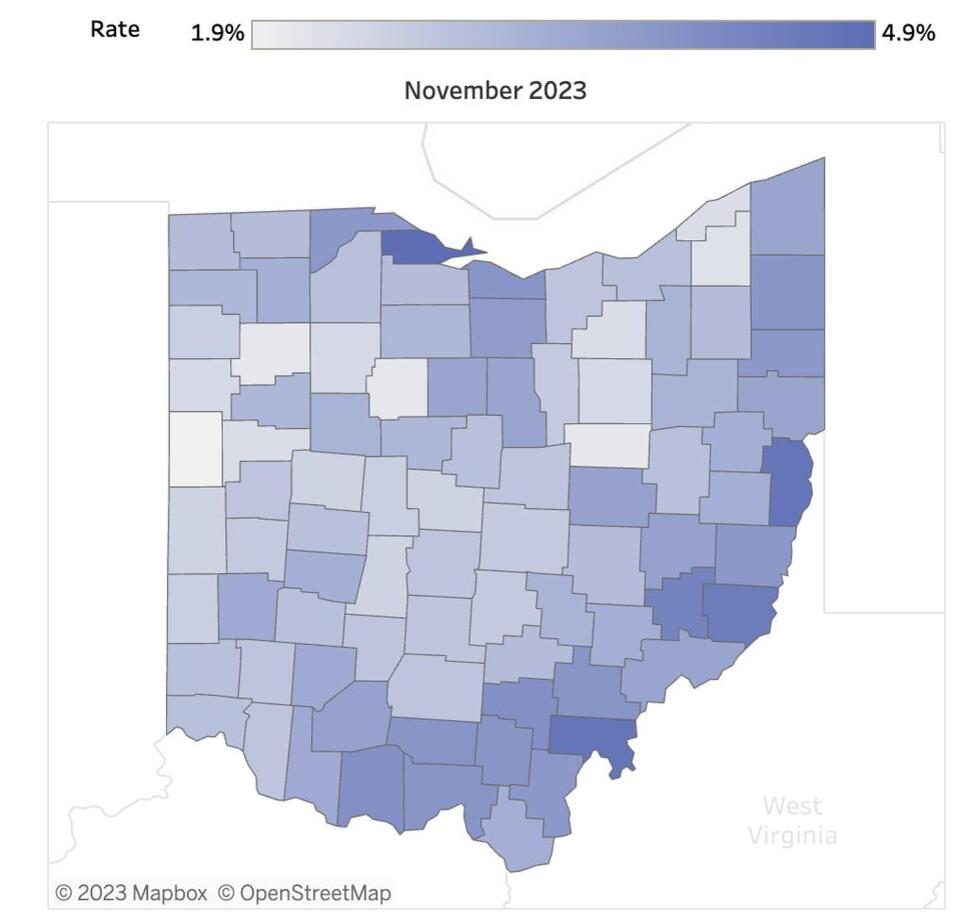 Athens County unemployment rate drops, Ohio's stays the same - NewsBreak