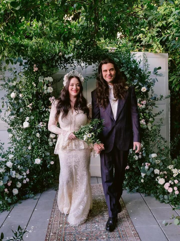Kat Dennings Wore a Vintage Alexander McQueen Dress to Marry Andrew W.K ...