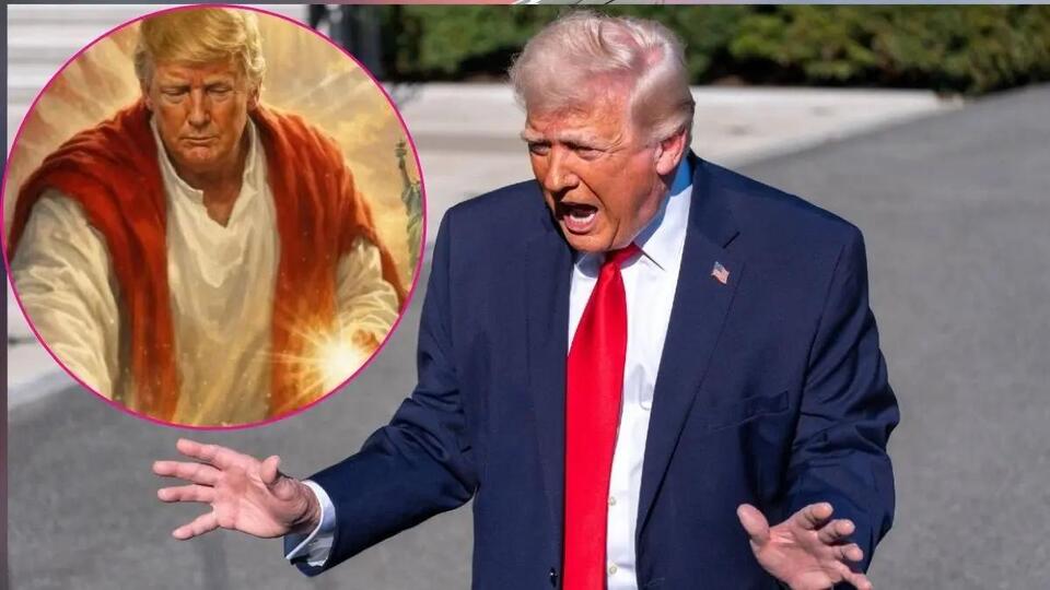 'Gross Blasphemy': Image Depicting Donald Trump as Jesus Taken Down ...