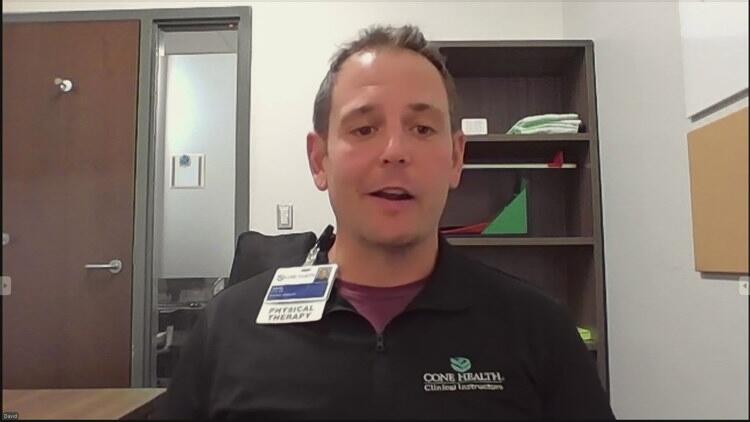 David Carroll, a physical therapist with Cone Health Outpatient ...