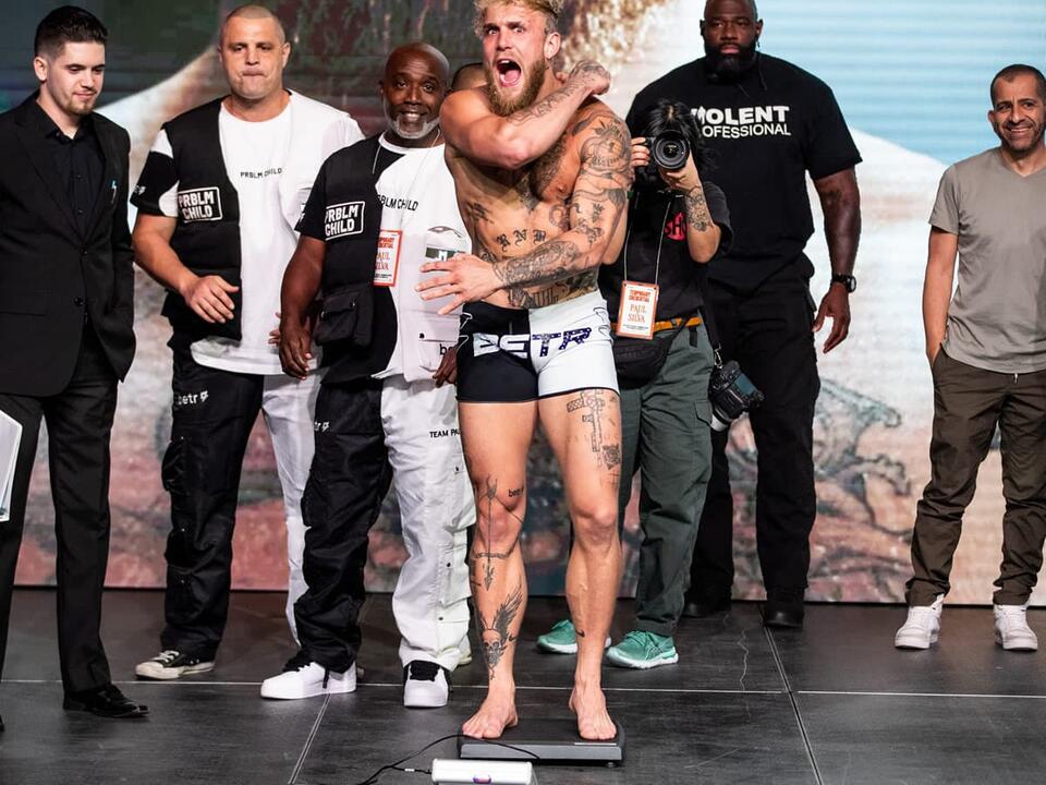 Jake Paul vs Mike Perry weigh-in video