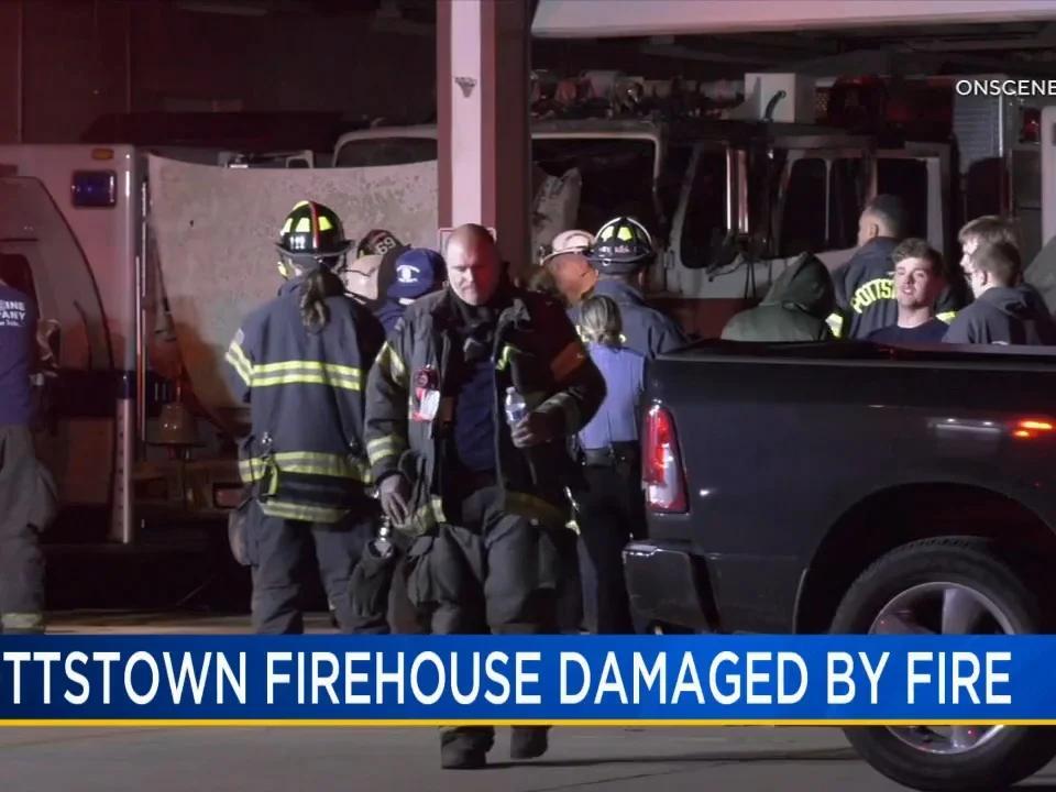 Truck catches fire inside Pottstown fire house, officials say