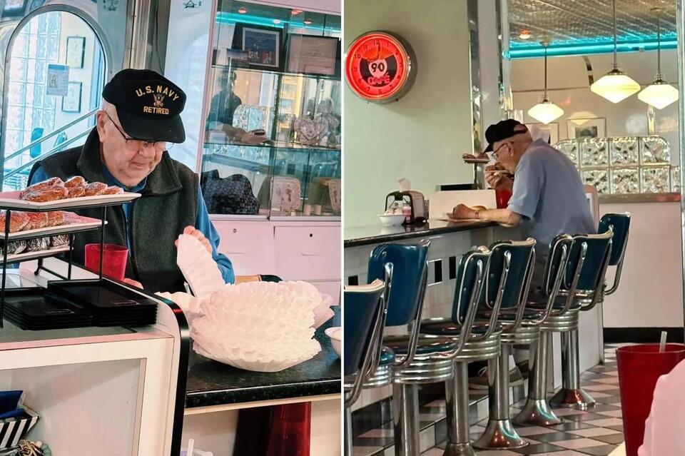 US Navy veteran visits Florida cafe every day for breakfast, helps with ...