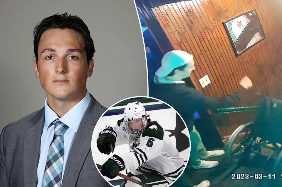 Mercyhurst hockey player Carson Briere banned from bar after wheelchair ...