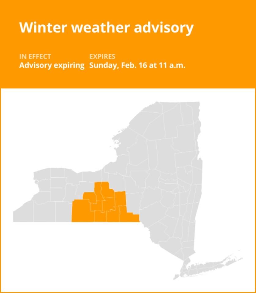 NY weather update: Winter weather advisory forecast to expire at 11 a.m ...