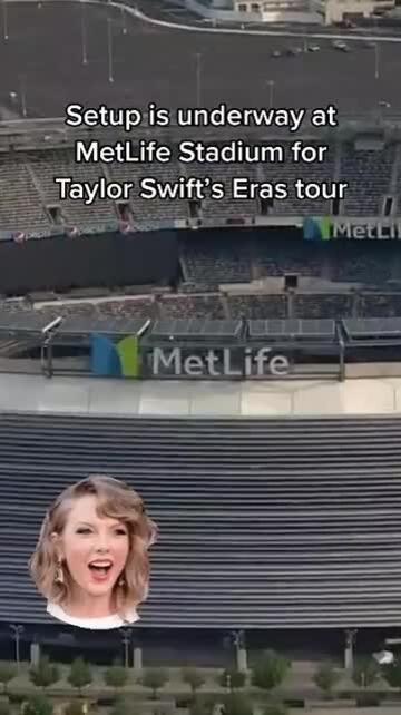 SNEEK PEEK of Taylor Swifts Eras Tour at MetLife Stadium taylorswift erastour eras eras metlife ...