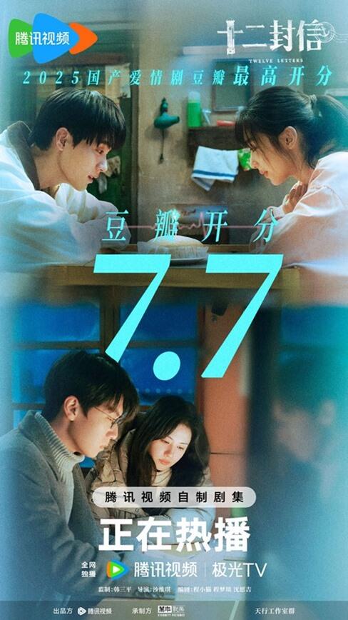 Twelve Letters grabs 7.7 on Douban – best rating for a domestic romance ...