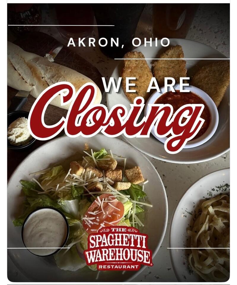 Spaghetti Warehouse in Akron closing permanently - NewsBreak