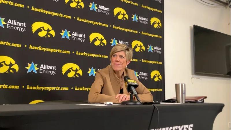 WATCH: Jan Jensen, Hawkeyes talk win over in-state rival Drake - NewsBreak