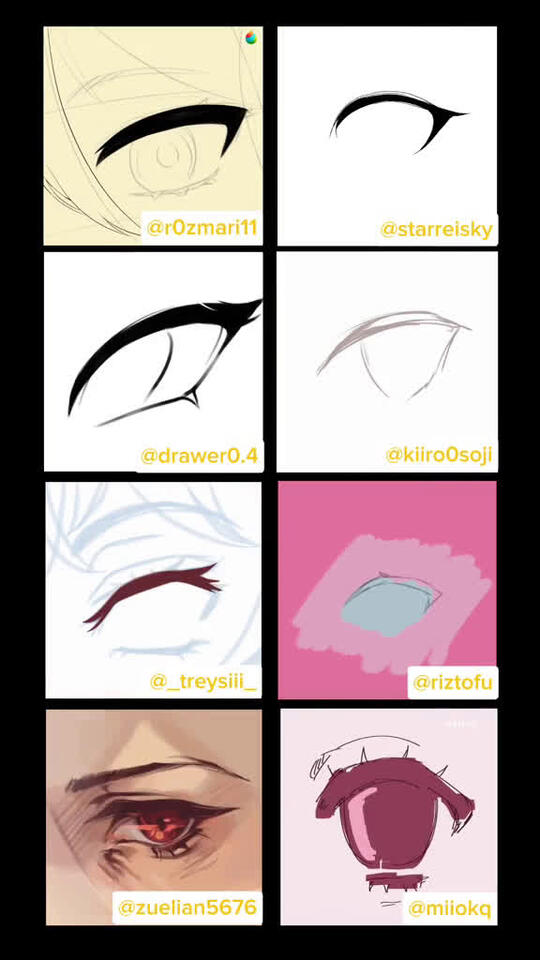 eye drawing timelapse with them #artcollab #collqb #painting #sketch # ...
