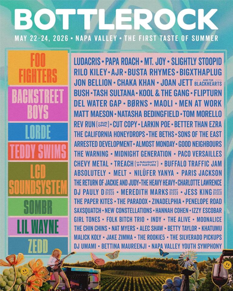 As Usual, The BottleRock 2026 Lineup Is Drunk (On Wine, Presumably ...
