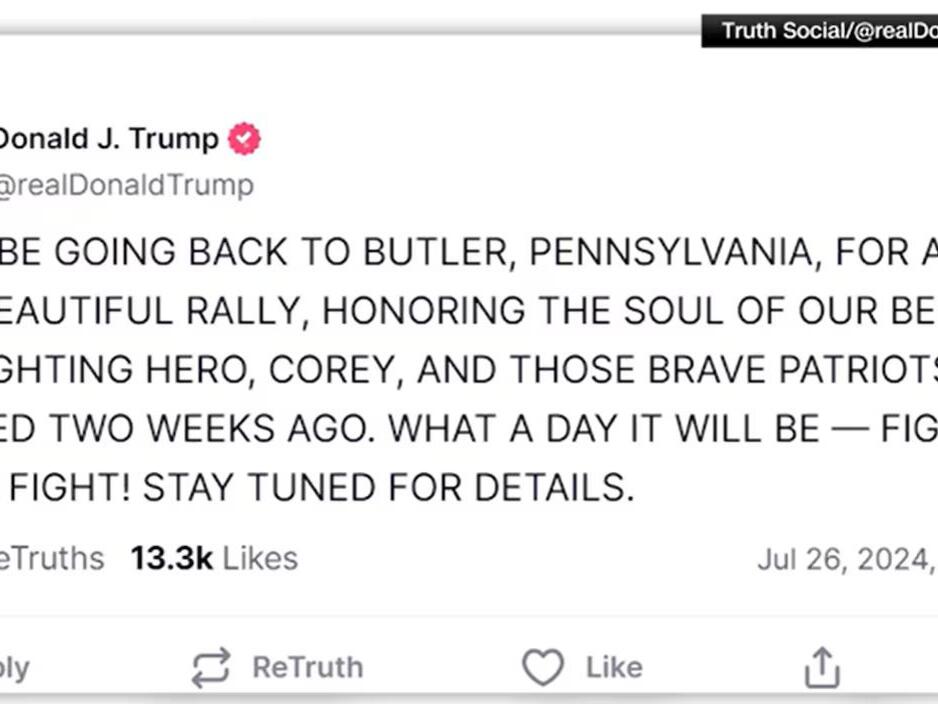 Trump vows return to Pennsylvania for Butler County rally following ...