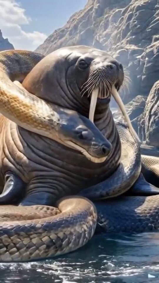 Walrus and Its Predators#zoon#Wild animal#Animal w..._71118 - NewsBreak