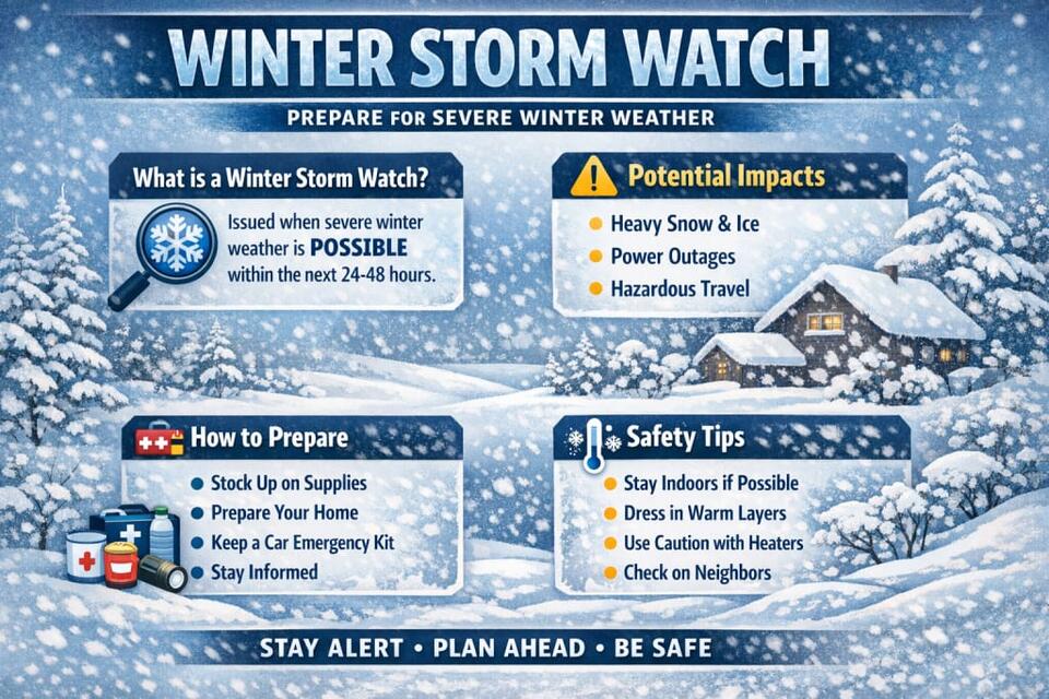 Winter Storm Watch. What It Means and How to Prepare - NewsBreak